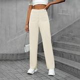 BUIGTTKLOP Business Causal Pants for Women High Waisted Dress Pants ...