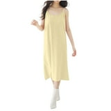 BUIGTTKLOP Cotton Nightshirts for Women Sleeveless Nightgowns ...