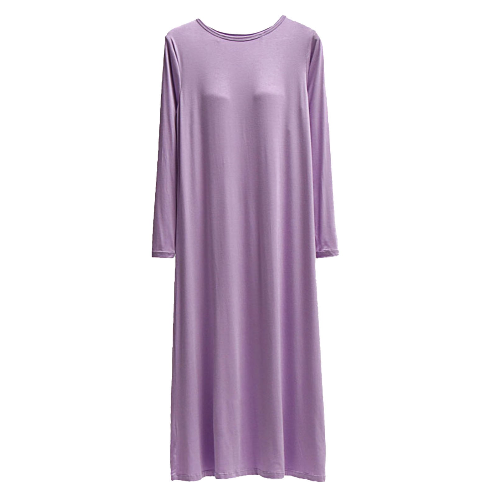 BUIGTTKLOP Long Nightgowns for Women with Built in Bra Long Sleeve ...