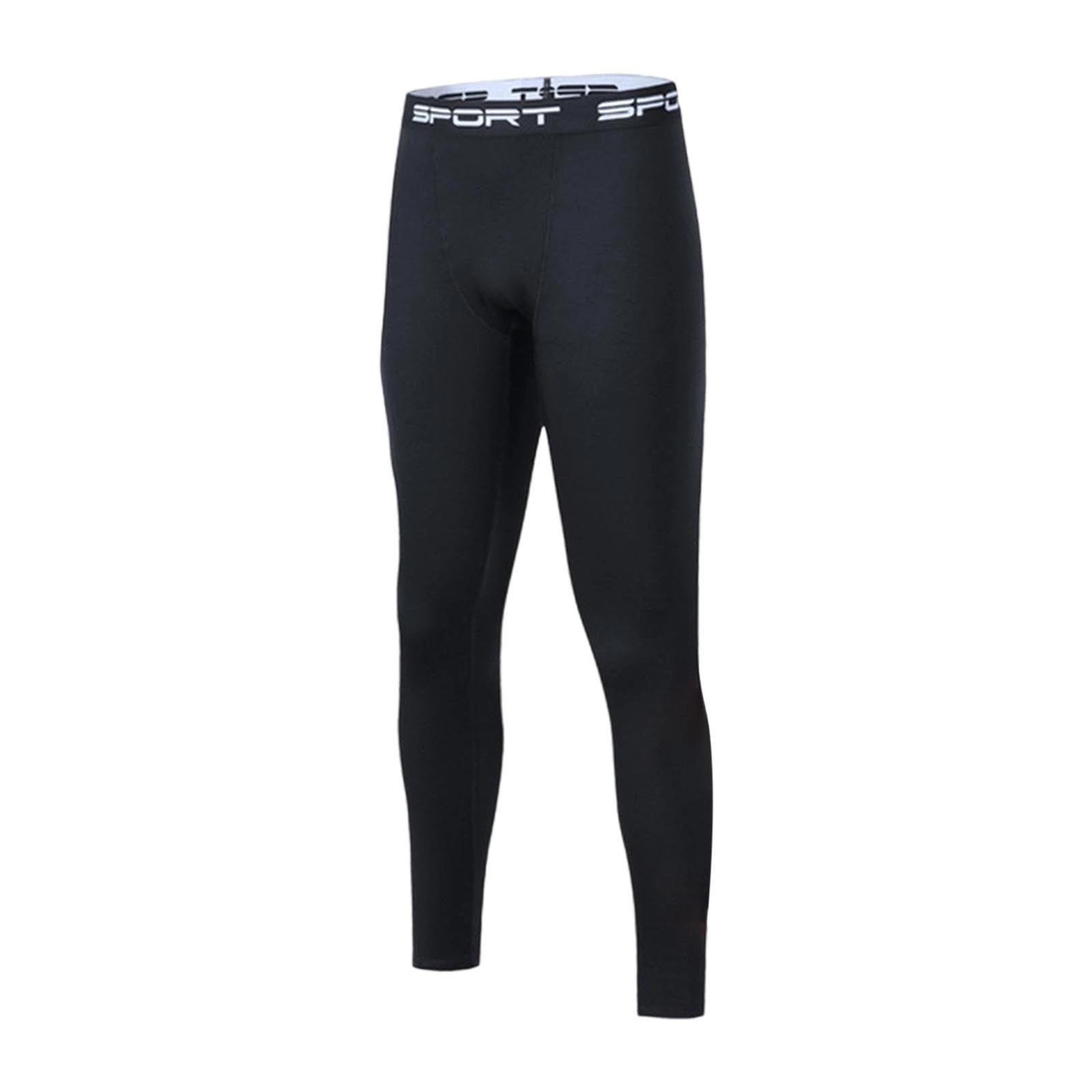 BUIGTTKLOP Men's Thermal Compression Pants Fleece Lined Running Tights ...