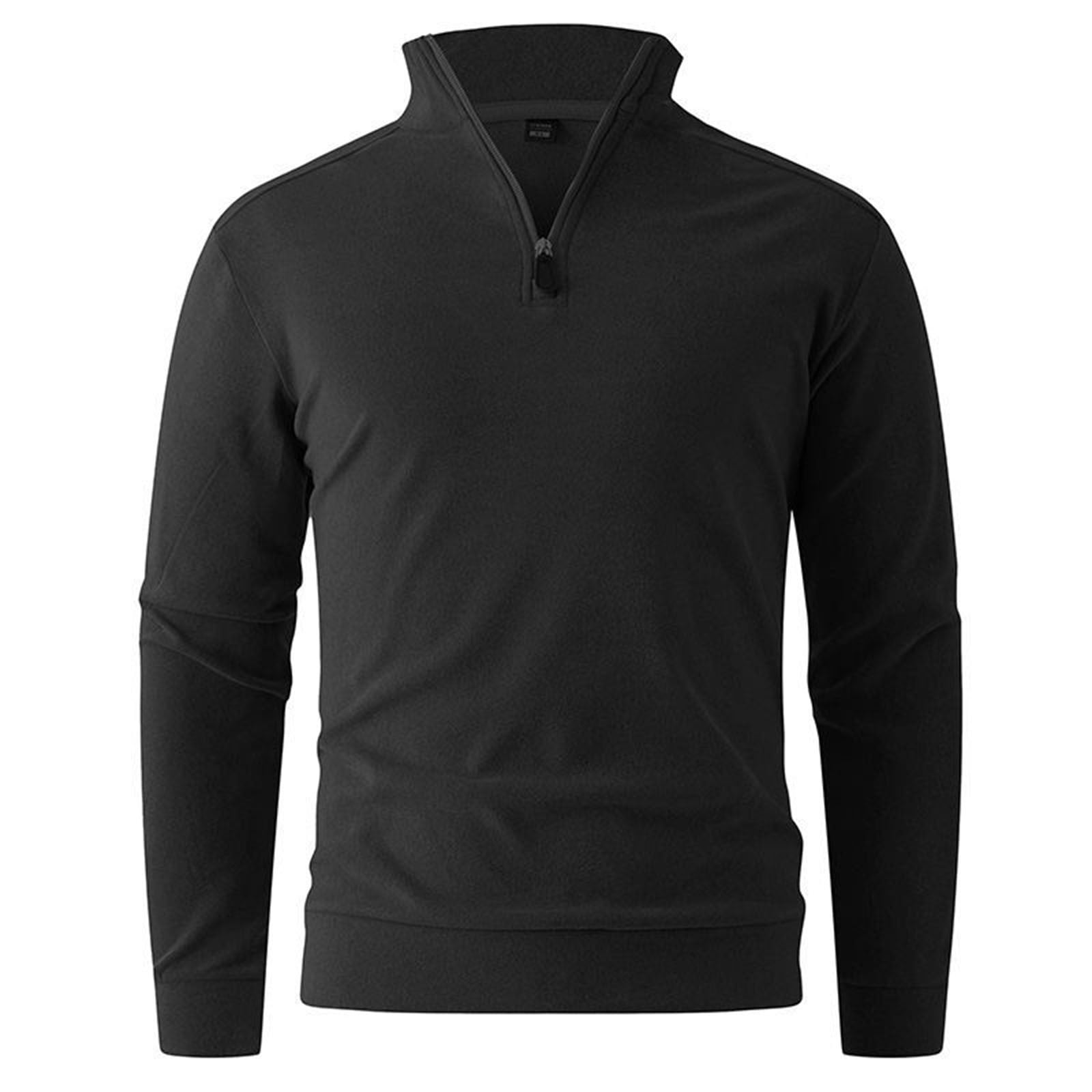BUIGTTKLOP Mens Long Sleeve Shirt Quarter Zip up Sweatshirt Lightweight ...