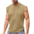 BUIGTTKLOP Mens Sleeveless Tank Tops Crewneck Workout Cut off Shirt ...