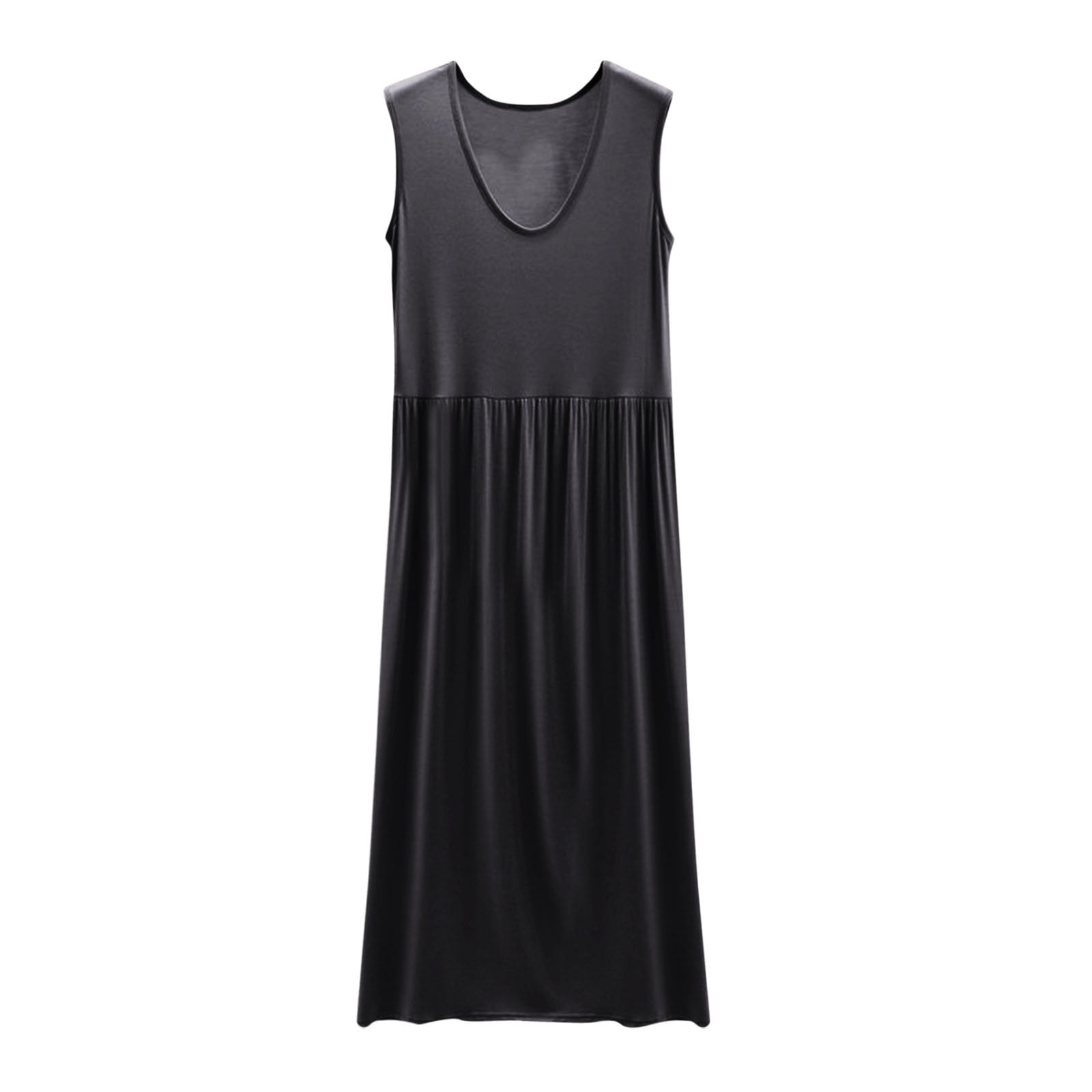 BUIGTTKLOP Nightgown for Women Sleeveless Tank Sleep Dress Full Length ...