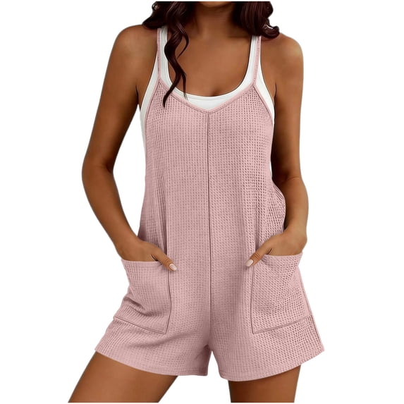 BUIGTTKLOP Overalls for Womens Casual Summer Adjustable Straps Baggy ...