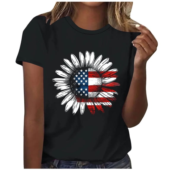 BUIGTTKLOP Patriotic Shirts for Women American Flag Shirt 4th of July ...