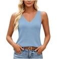BUIGTTKLOP Tank Tops for Women Sleeveless Sweater Vest V Neck Ribbed ...