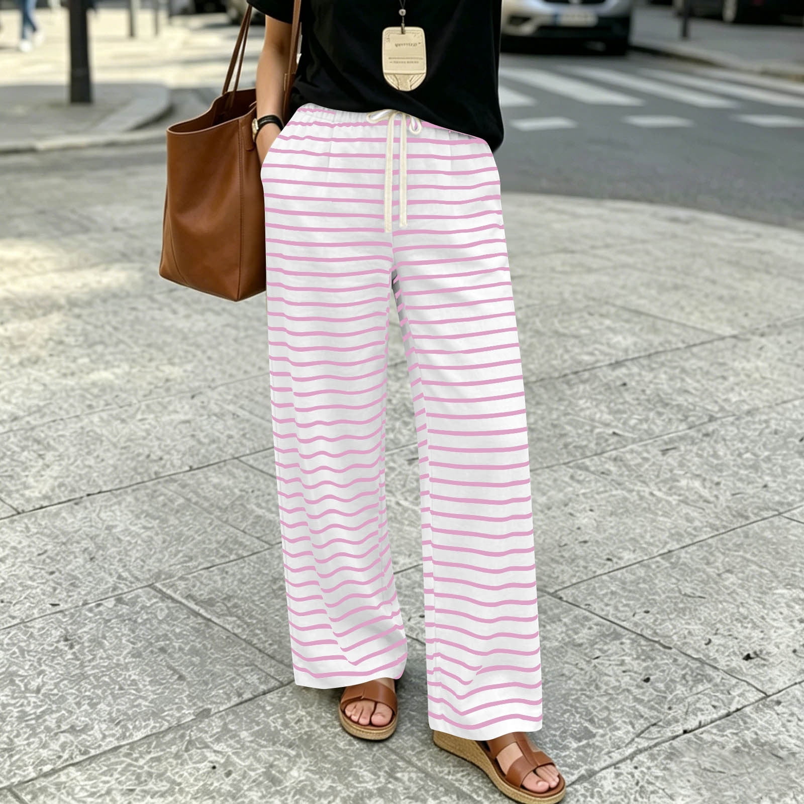 BUIGTTKLOP Womens Wide Leg Dress Pants High Waist Stretch Slacks Work ...