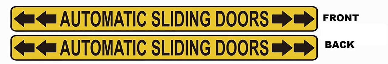 BUILDINGSIGNS.COM 2PCS - Automatic Sliding Doors Sticker Sign (with ...