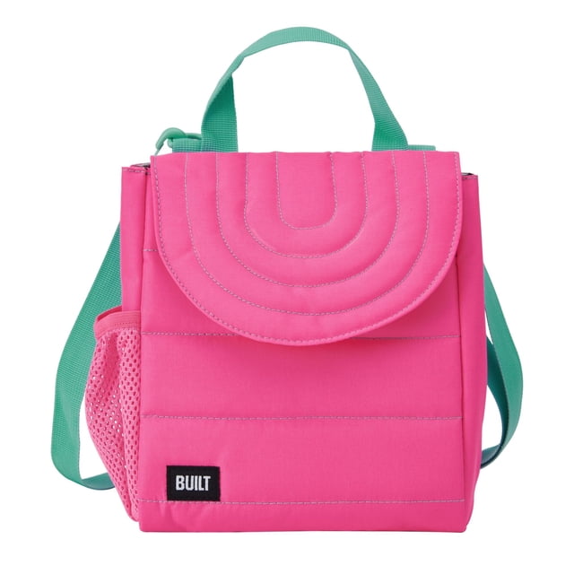 BUILT Insulated Reusable Polyester Kids Lunch Box Puffer Bag with Side ...