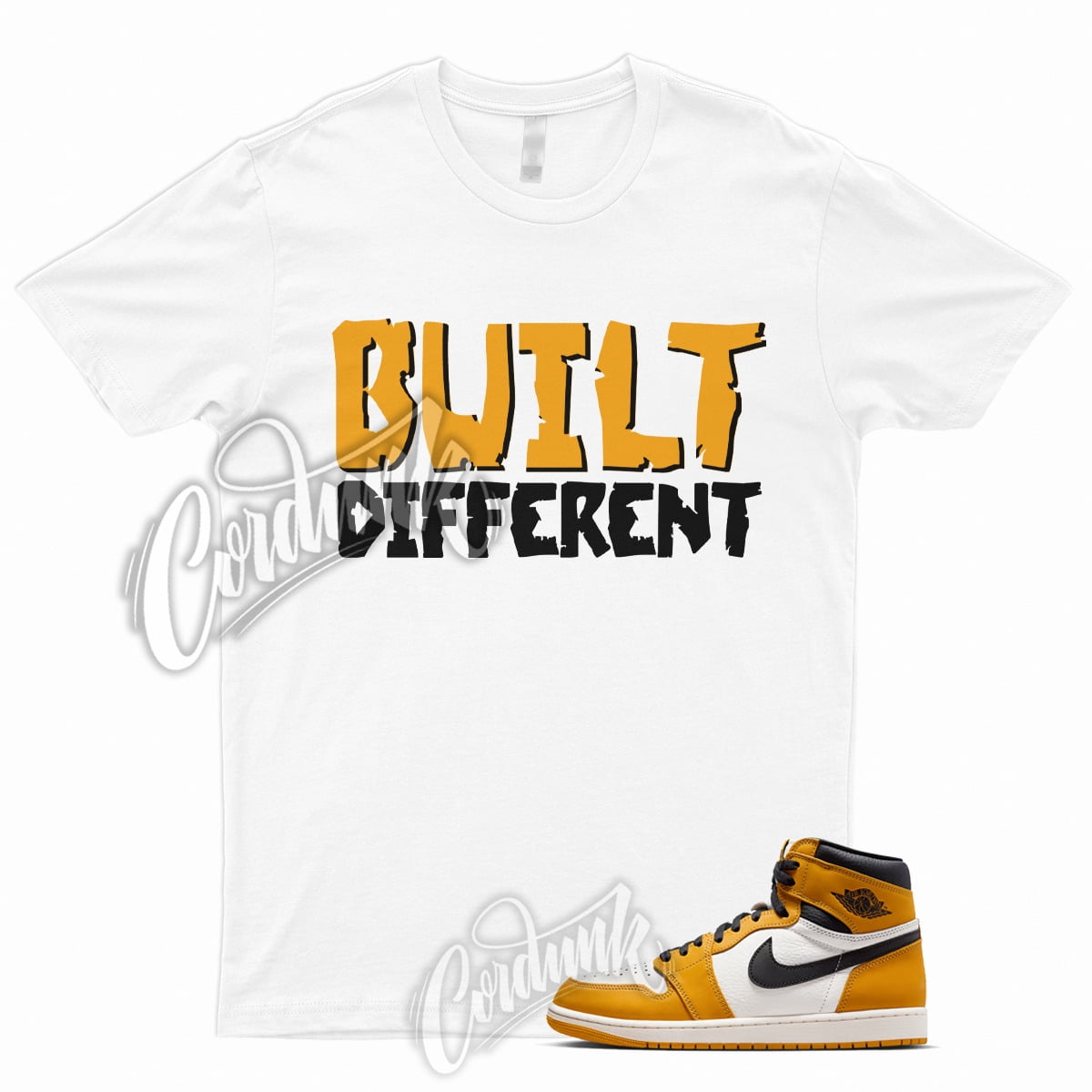 BUILT Shirt for 1 Yellow Ochre Retro High 6 Desert Mid Low Dunk OG ...
