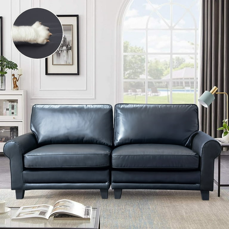 Black sofa with grey cushions store