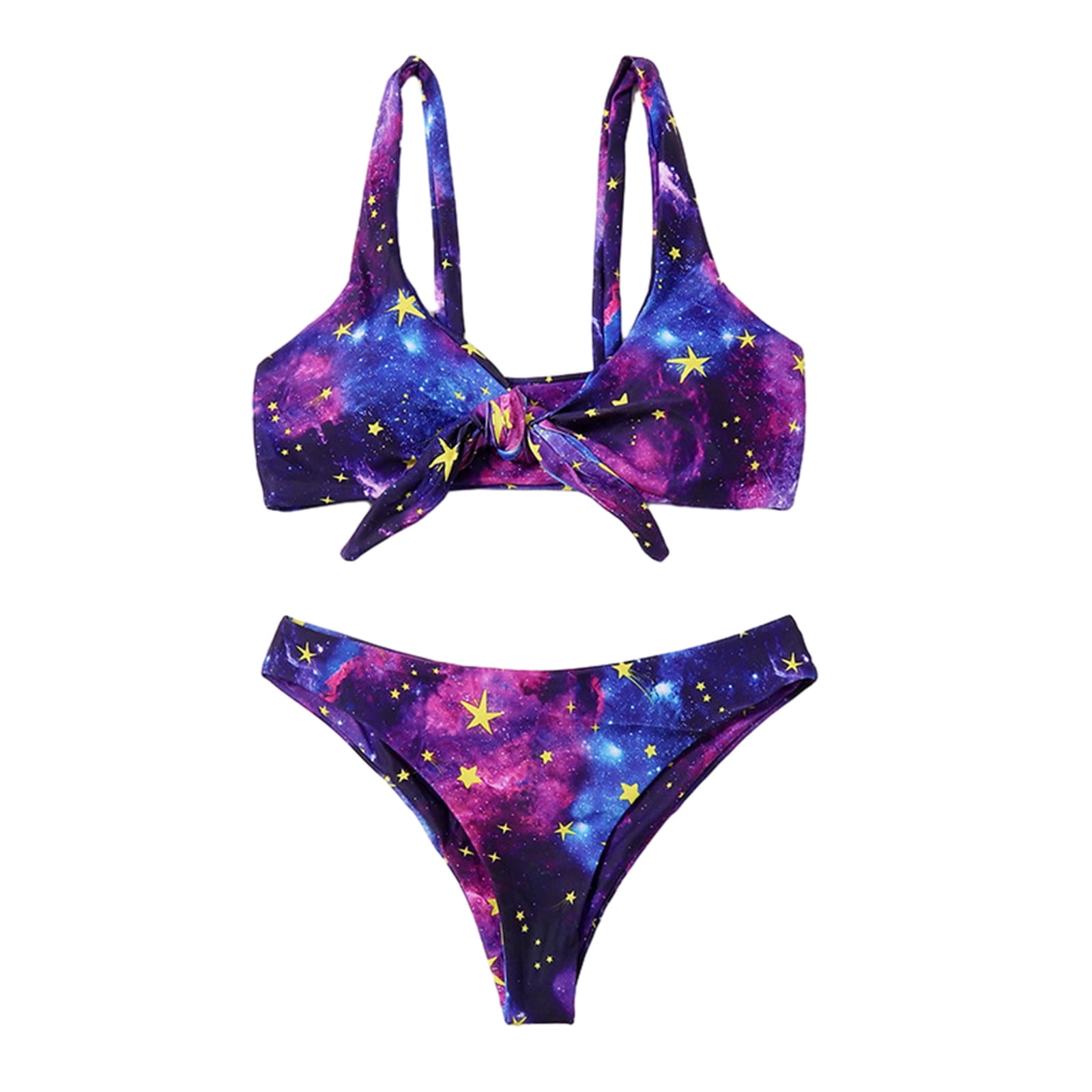 BUIgtTklOP Bikinis Swimsuit Set for Women Swimwear Triangle Starry Sky ...