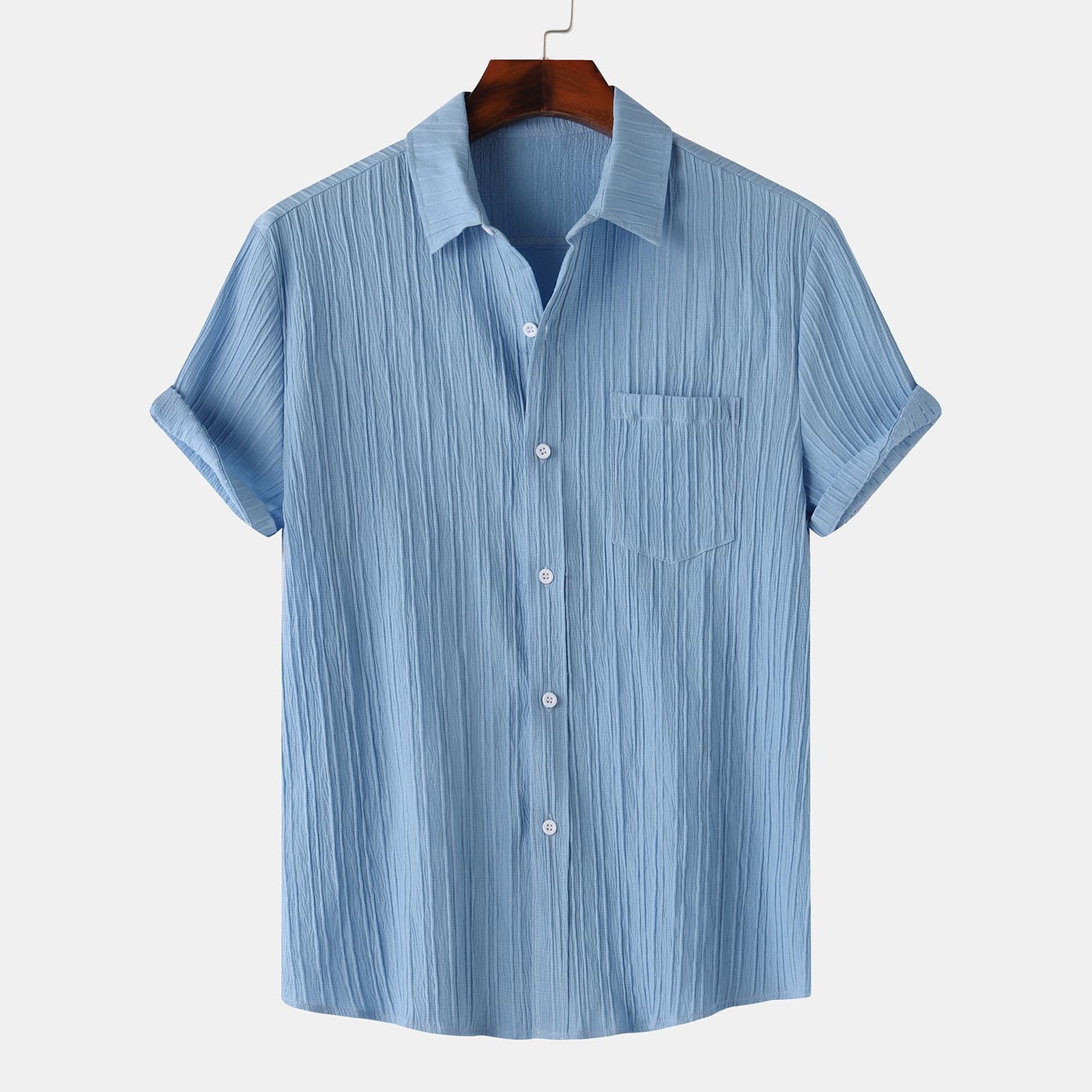 BUIgtTklOP Mens Shirt Plus Size Clearance Sale,Men Casual Solid ...