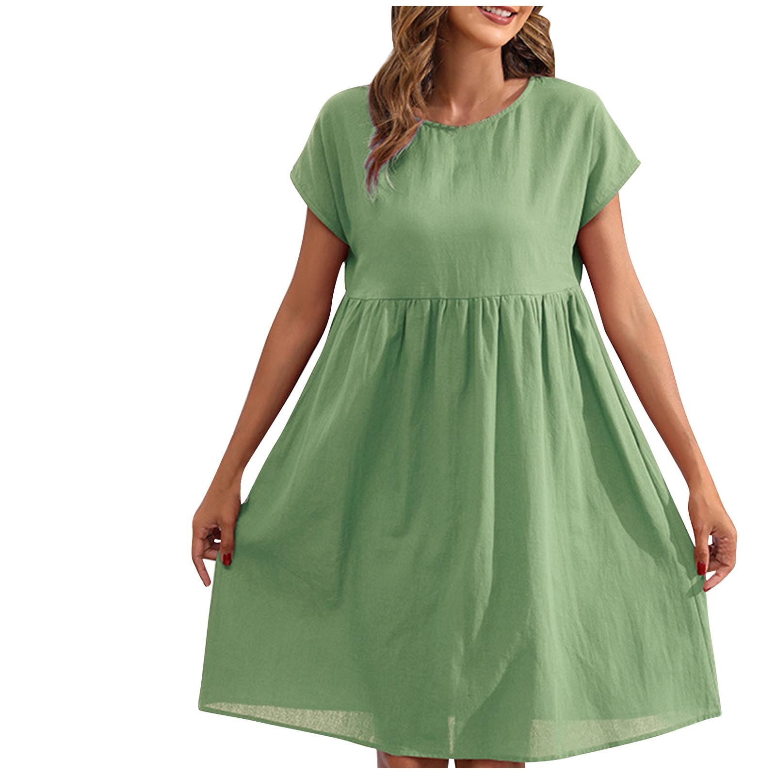 Buigttklop Midi Dresses for Women 2024 Casual Summer Fashion Short ...