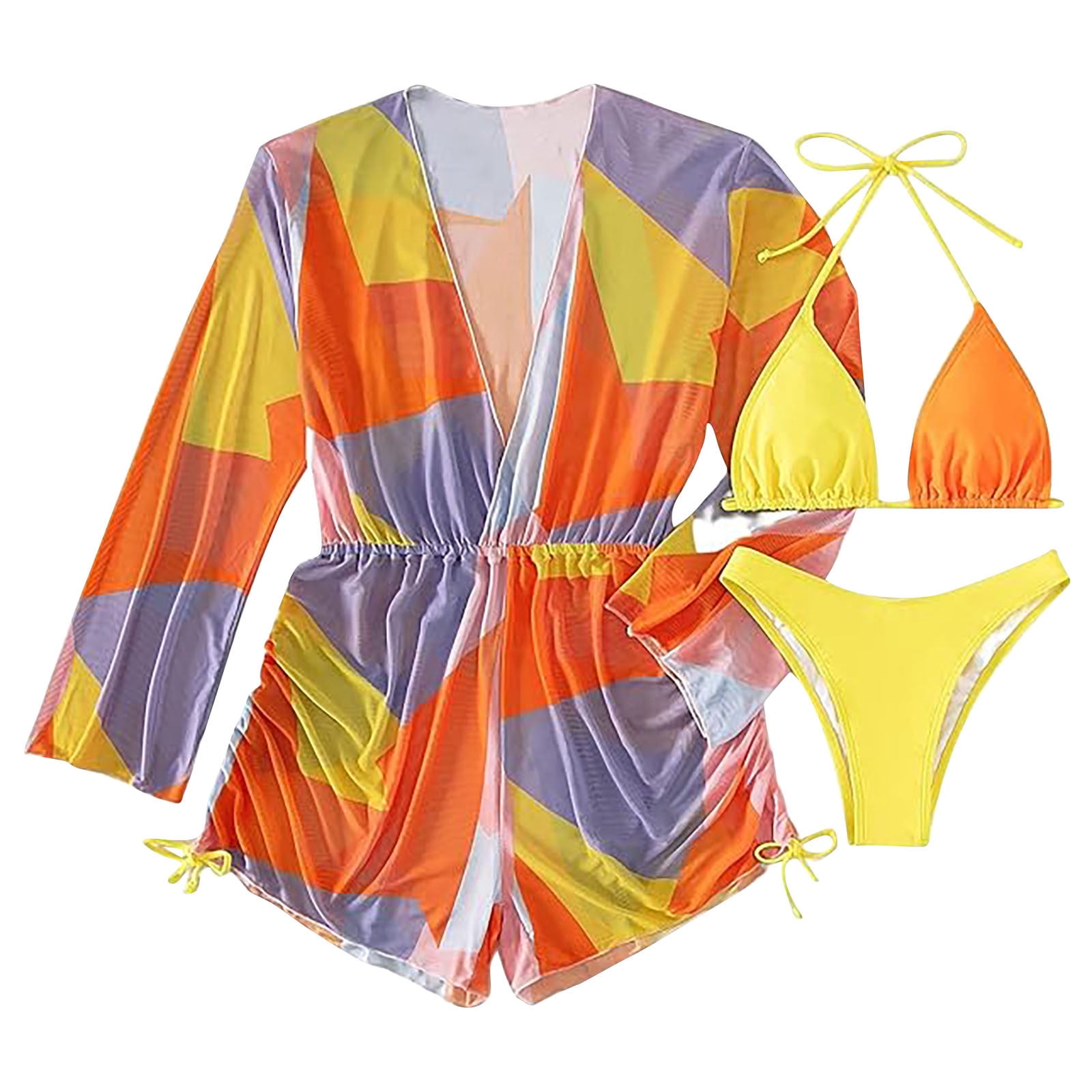 Buigttklop Swimsuits for Women 2024,Women'S 3 Piece Swimsuit Print ...