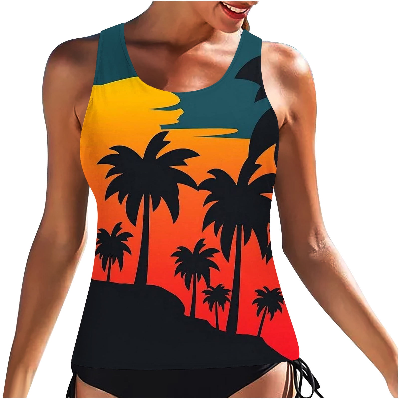 BUIgtTklOP Tankini Swimsuits for Women Clearance,Women Classic Print ...
