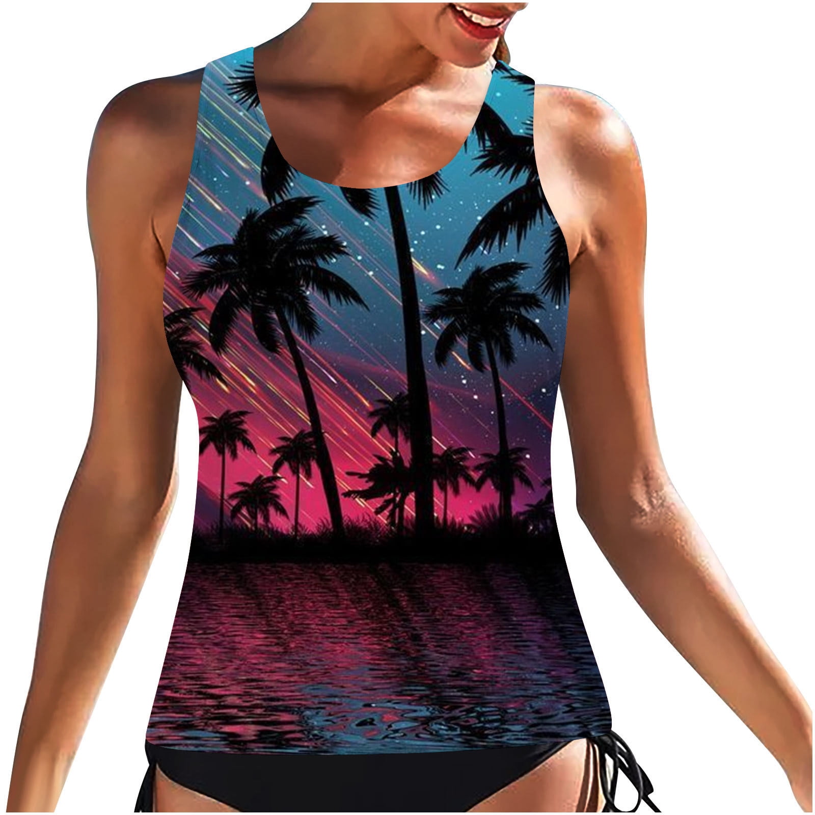 BUIgtTklOP Tankini Swimsuits for Women Clearance,Women Classic Print ...