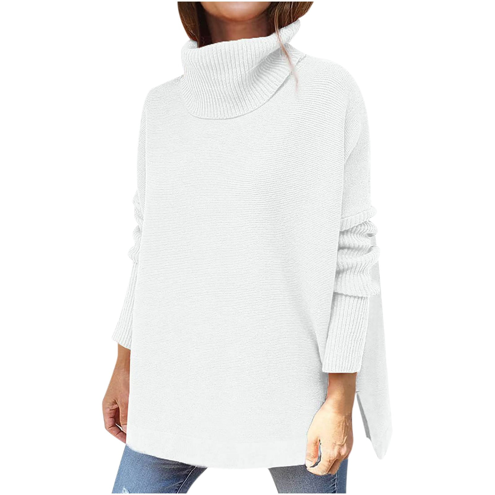 BUIgtTklOP Winter Savings Sweaters for Women Clearance Women'S Solid ...