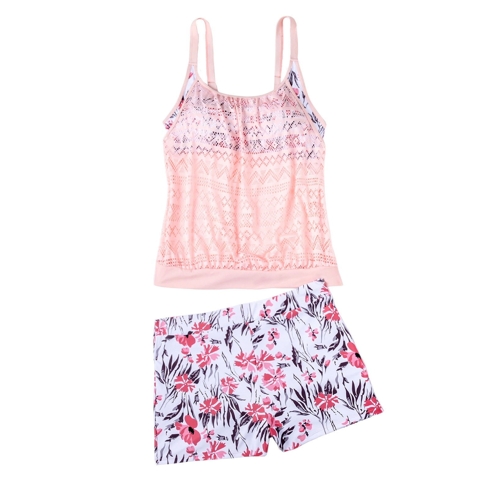 Buigttklop Womens Plus Size Tankini Swimsuits Twist Front Two Piece