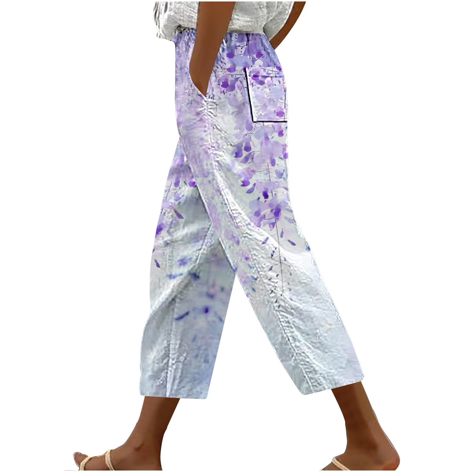 Buigttklop Capris Pants for Women 2024 Plus Size Women'S Casual Loose ...