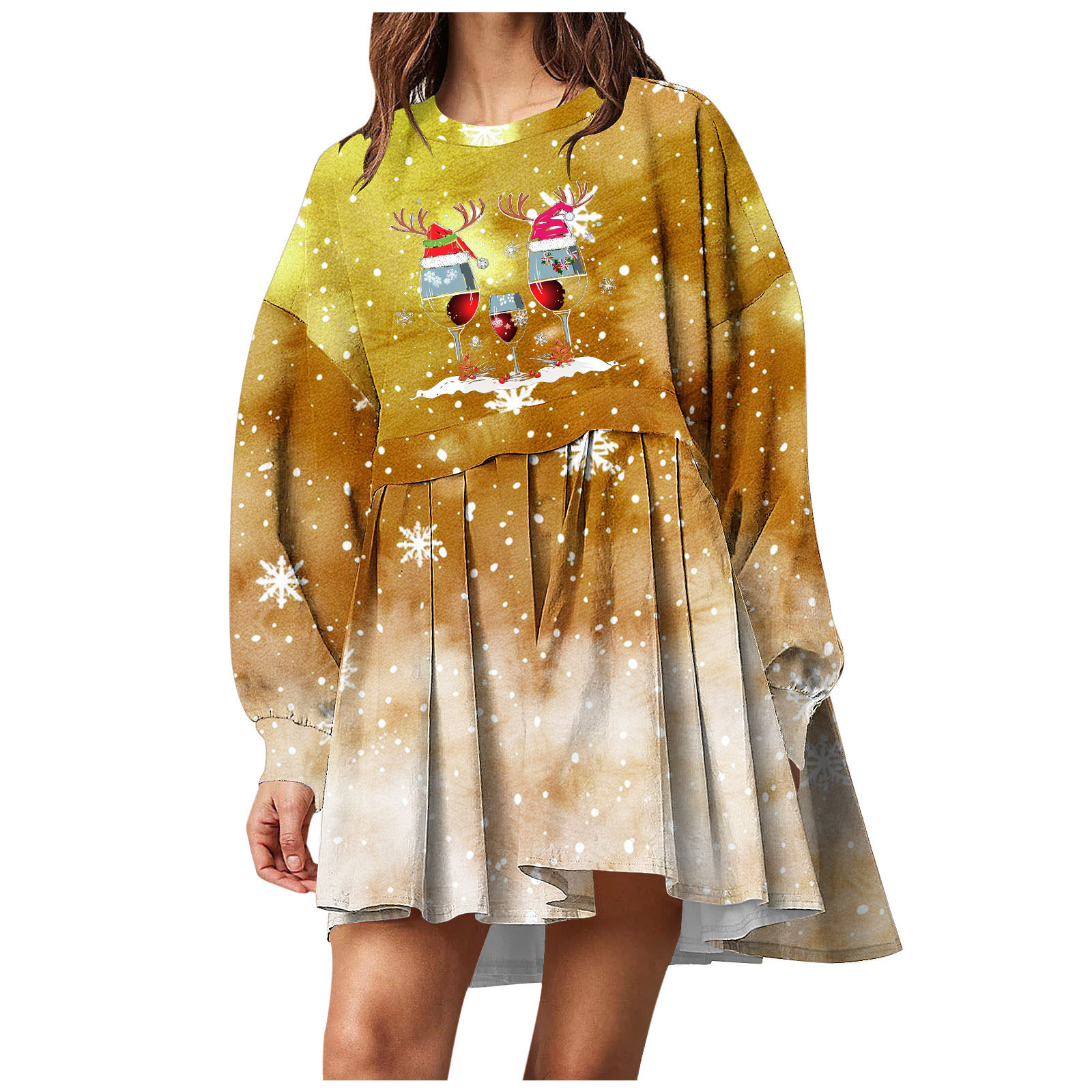 Buigttklop Christmas Dress for Women 2024,Women Christmas Mini Dress ...