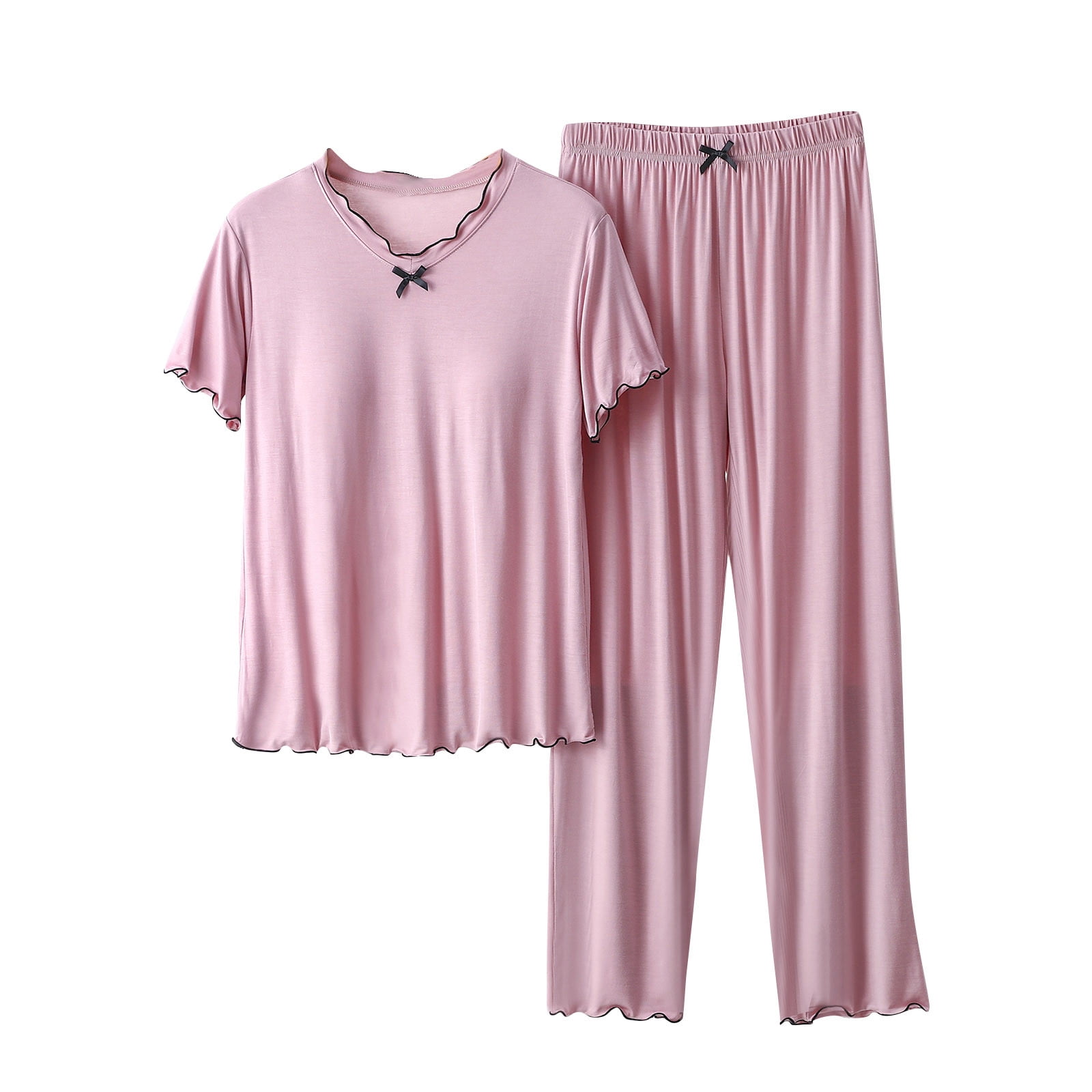 Buigttklop Pajama Sets for Women 2 Piece Outfits Lounge Sleepwear Short ...