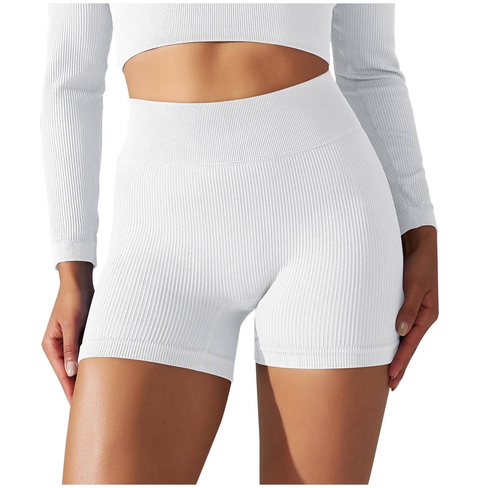 BUIgtTklOP no boundaries Women Short Pants Solid Tight High Waist ...