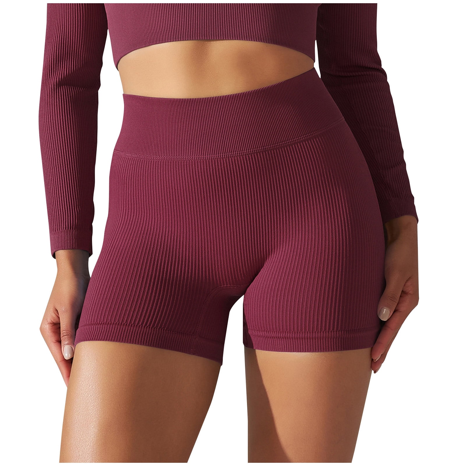 BUIgtTklOP no boundaries Women Short Pants Solid Tight High Waist ...