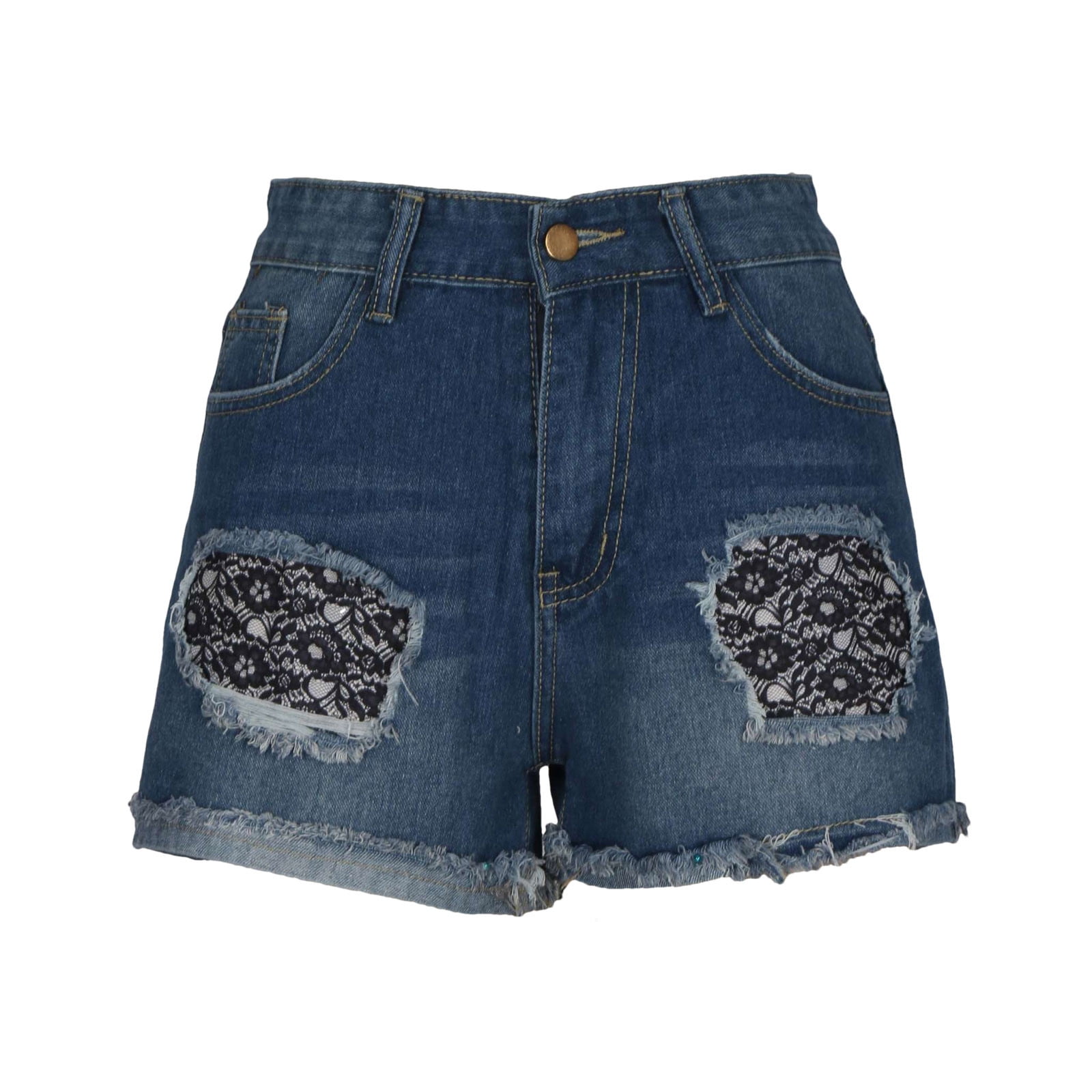 BUIgtTklOP no boundaries Womens High Waisted Denim Jean Shorts with ...