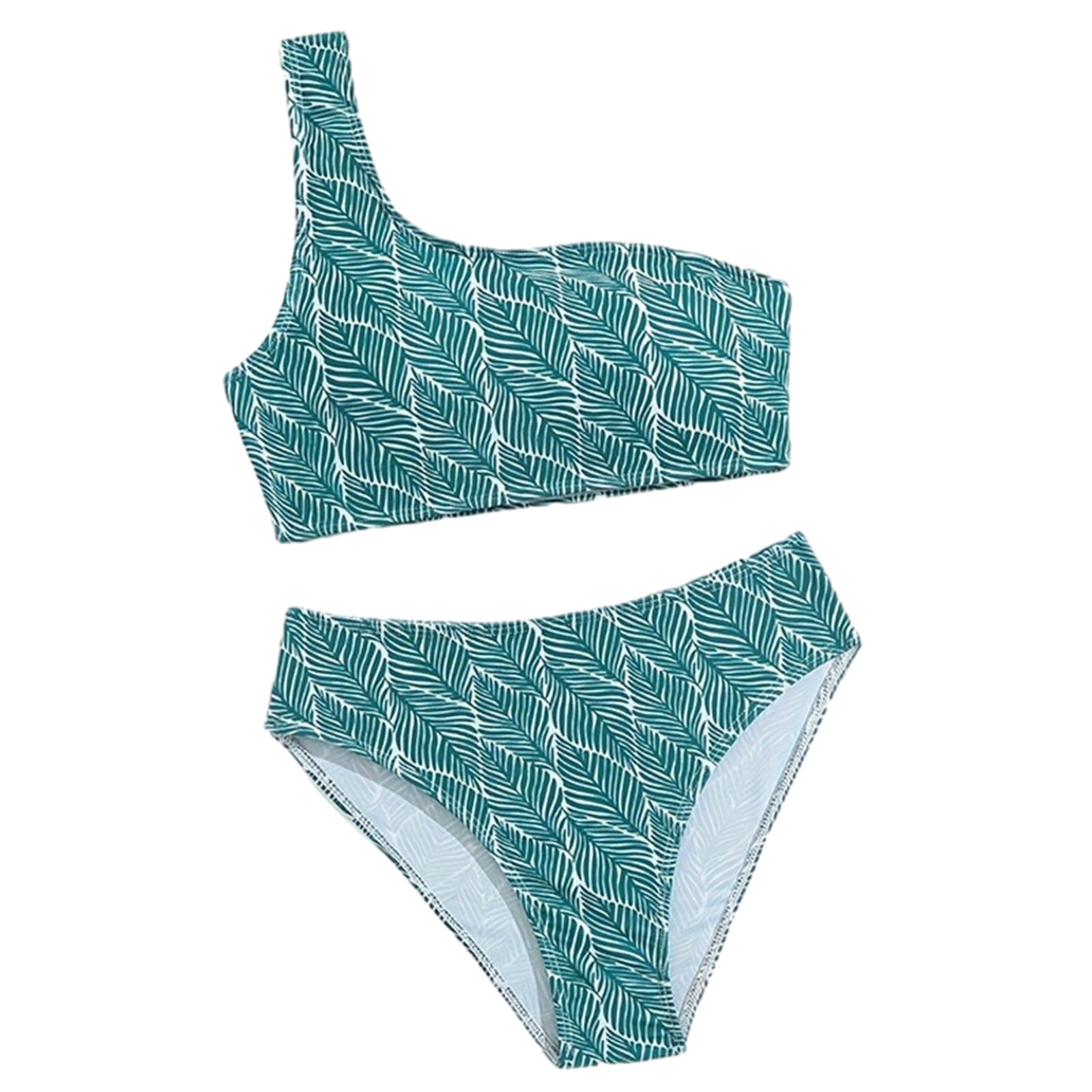 BUIgtTklOP Printed One Shoulder Cute Kids Split Swimsuit Beach Spa ...