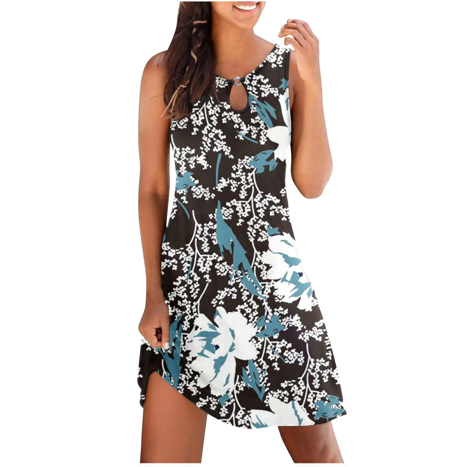 BUIgtTklOP Summer Dresses for Women 2024 Casual Trendy Keyhole ...
