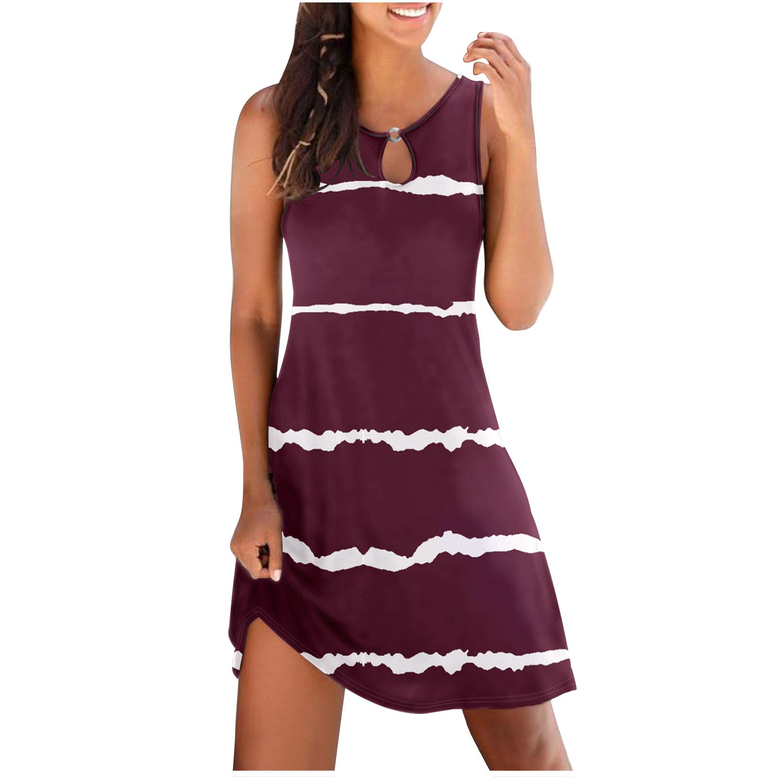 BUIgtTklOP Summer Dresses for Women 2024 Casual Trendy Keyhole ...