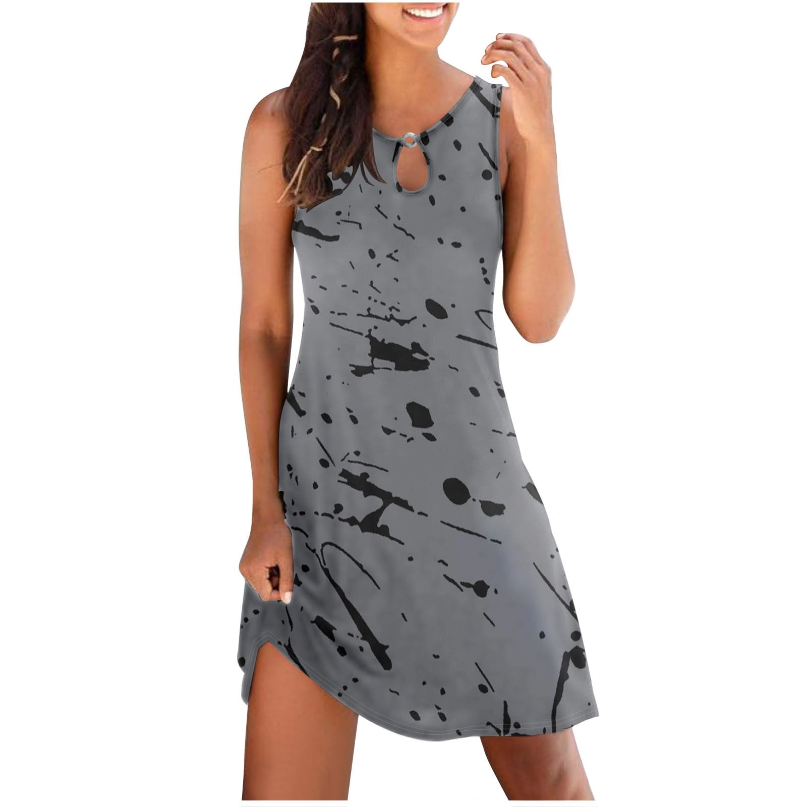 BUIgtTklOP Summer Dresses for Women 2024 Casual Trendy Keyhole ...