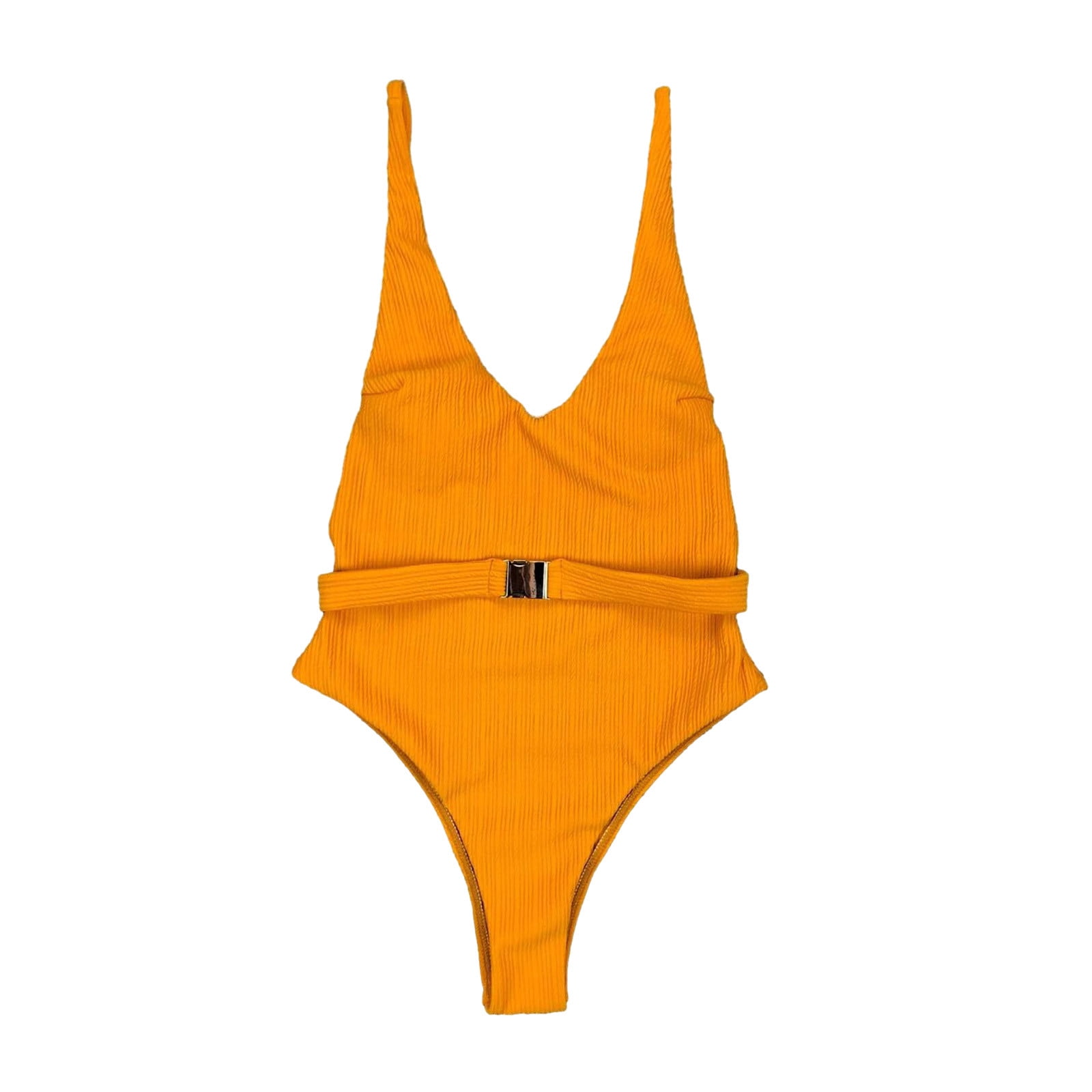 BUIgtTklOP Women's One Piece Swimsuit Ribbed Open Back Bathing Suit ...