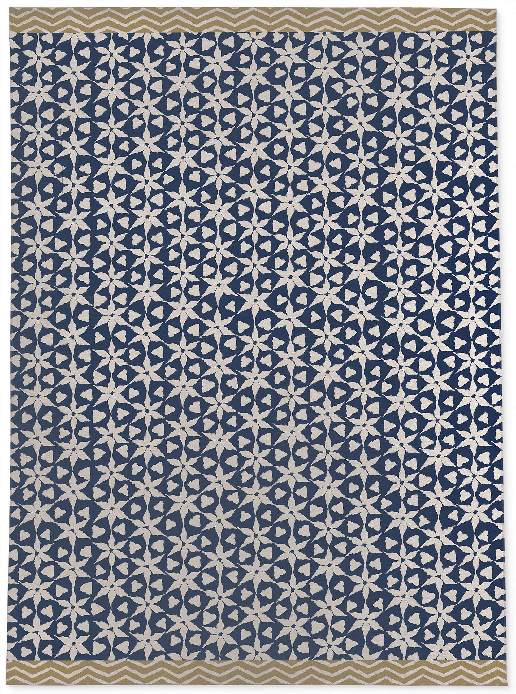 BULA FLOWER BLUE SQUARE Area Rug By Kavka Designs - Walmart.com