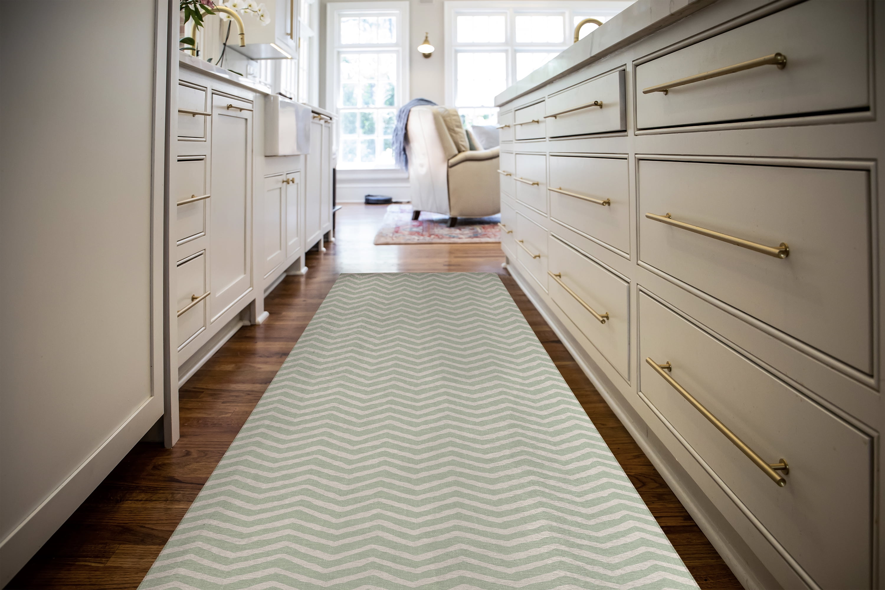 BULA ZIG FLOWER BORDER MINT Area Rug By Kavka Designs - Walmart.com