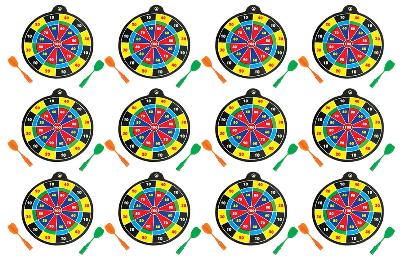BULK - 12 Small Safe Magnetic Dart Boards - Dart Game with Darts Mini ...