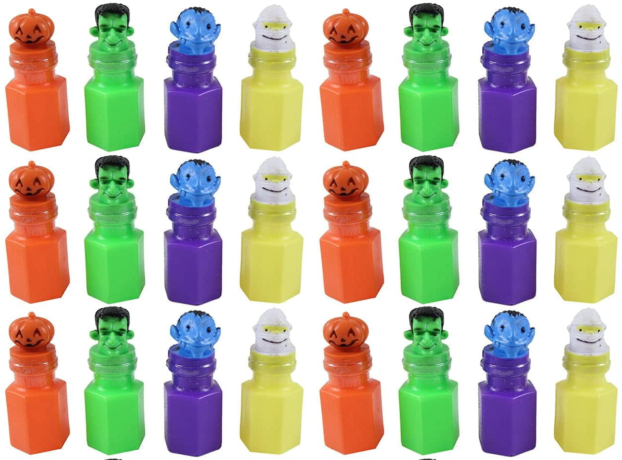 BULK 24 Halloween Bubble Bottles - Halloween Character Bubble Bottles ...