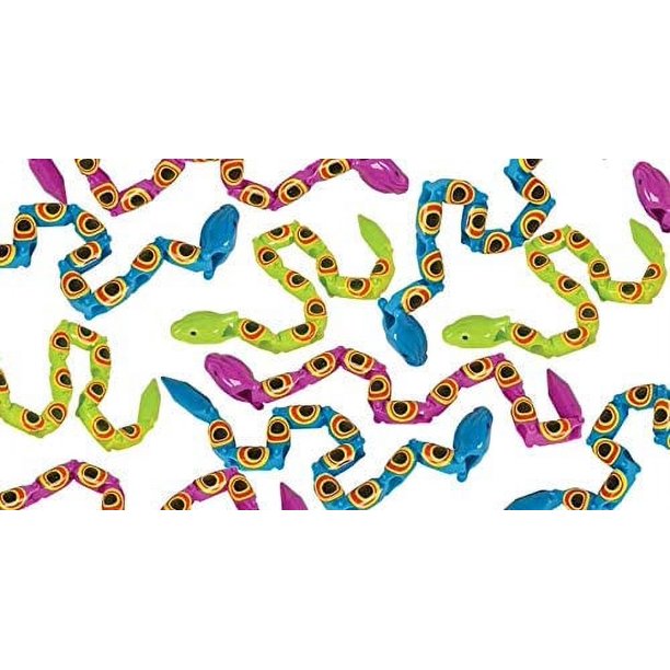 BULK 24 Magic Jointed Moving Wiggle Snakes - Classic Trick Toy ...