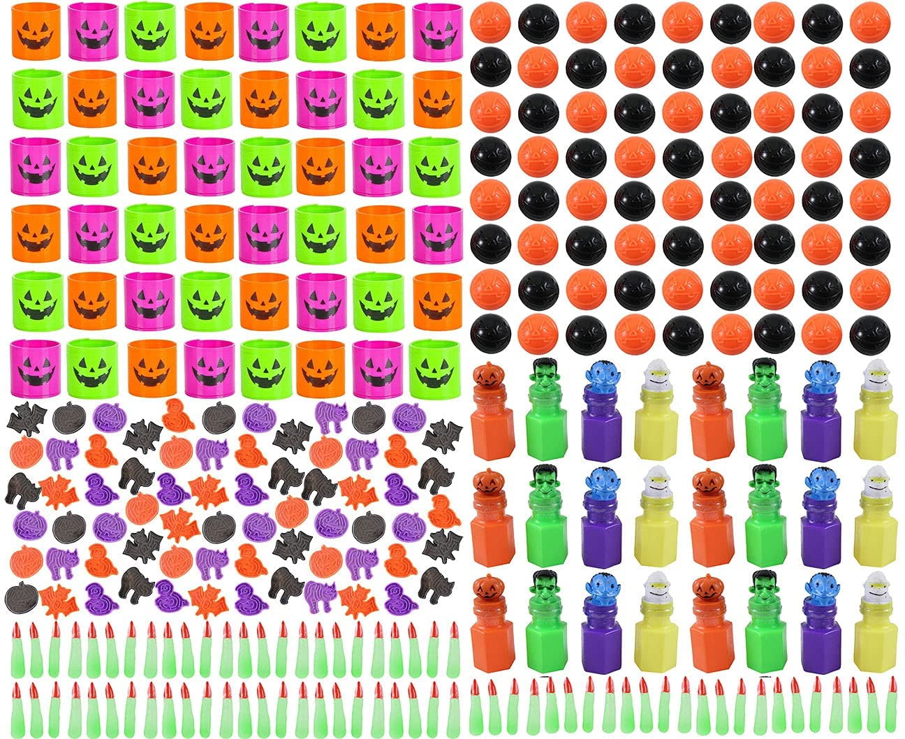 BULK 288 Piece Halloween Party Favor Trick or Treat Set - Spring Coils ...