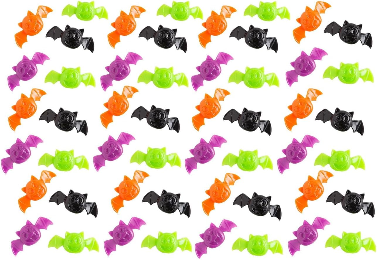 BULK 48 Stretchy Bats - Mini Gummy Mochi Sticky Bat Toys - Halloween ...