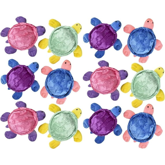 BULK - Set of 12 Small Plush Turtles - Mini Novelty Prize Reward Cute ...