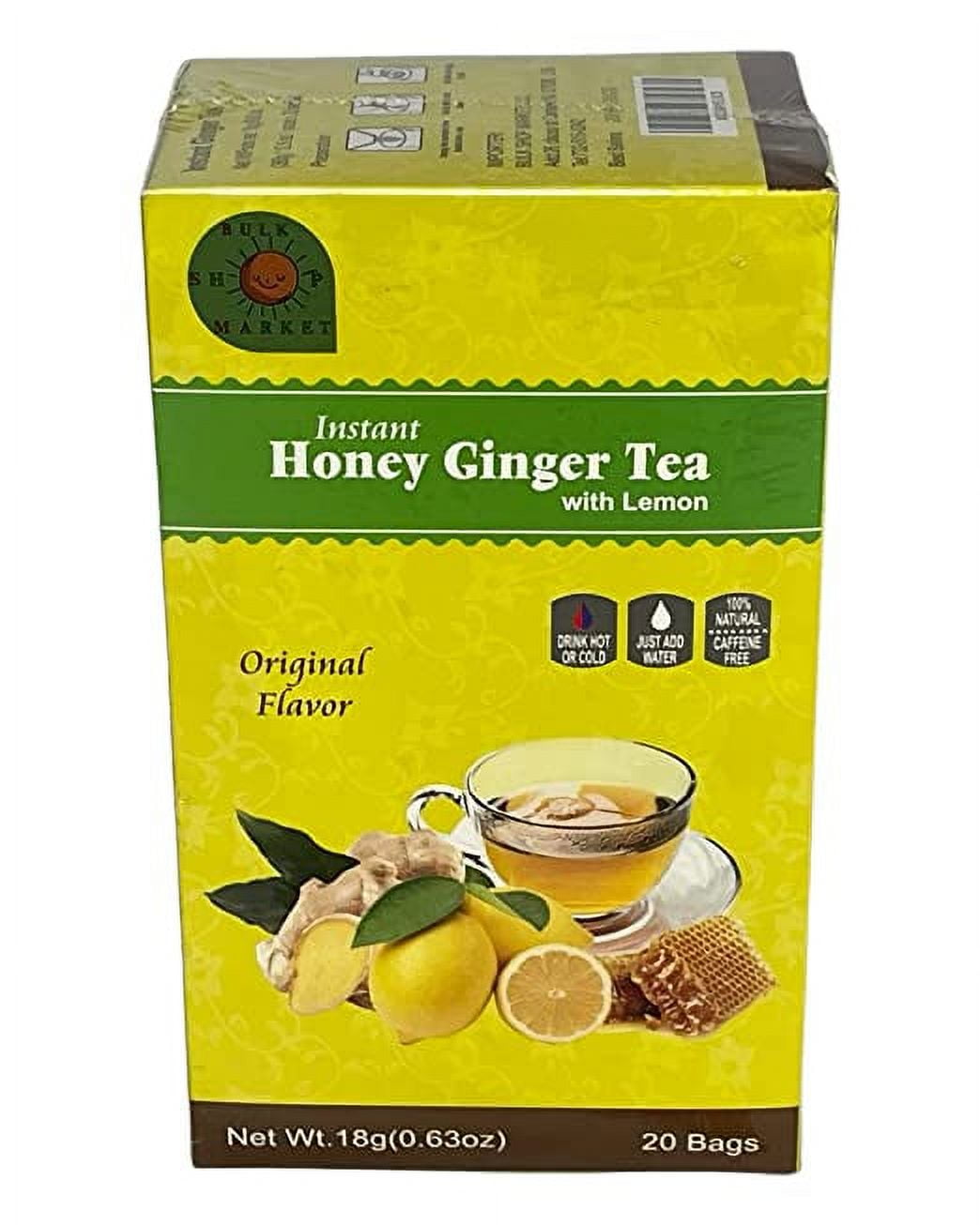 BULKSHOPMARKET INSTANT LEMON HONEY GINGER TEA 20 SACHETS (PACK OF 24 ...