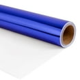 BULKYTREE Blue Metallic Wrapping Paper, Solid Color Paper,Gift Wrapping ...