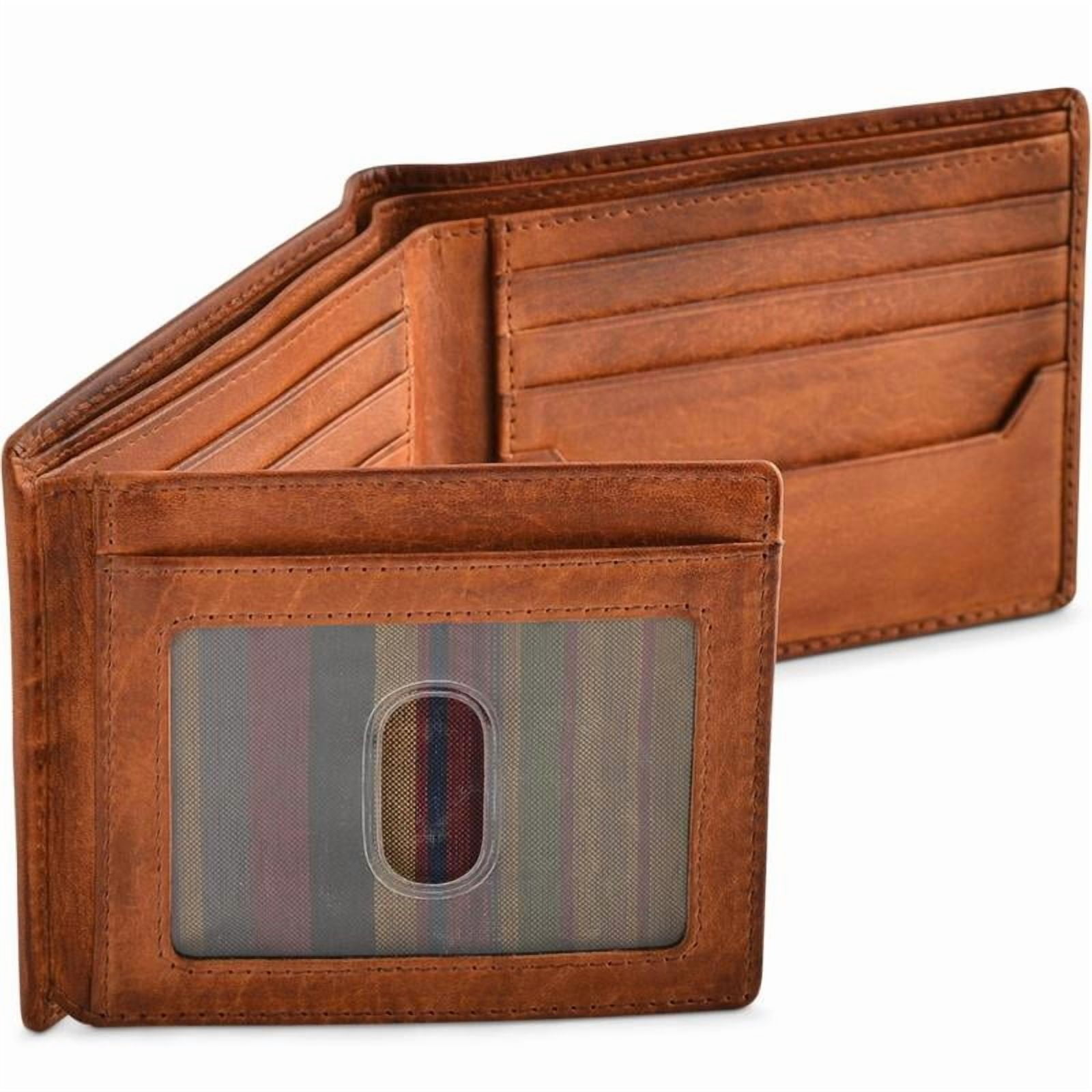 BULL GUARD RFID Blocking Bifold Wallets for Men with 2 ID Windows and ...
