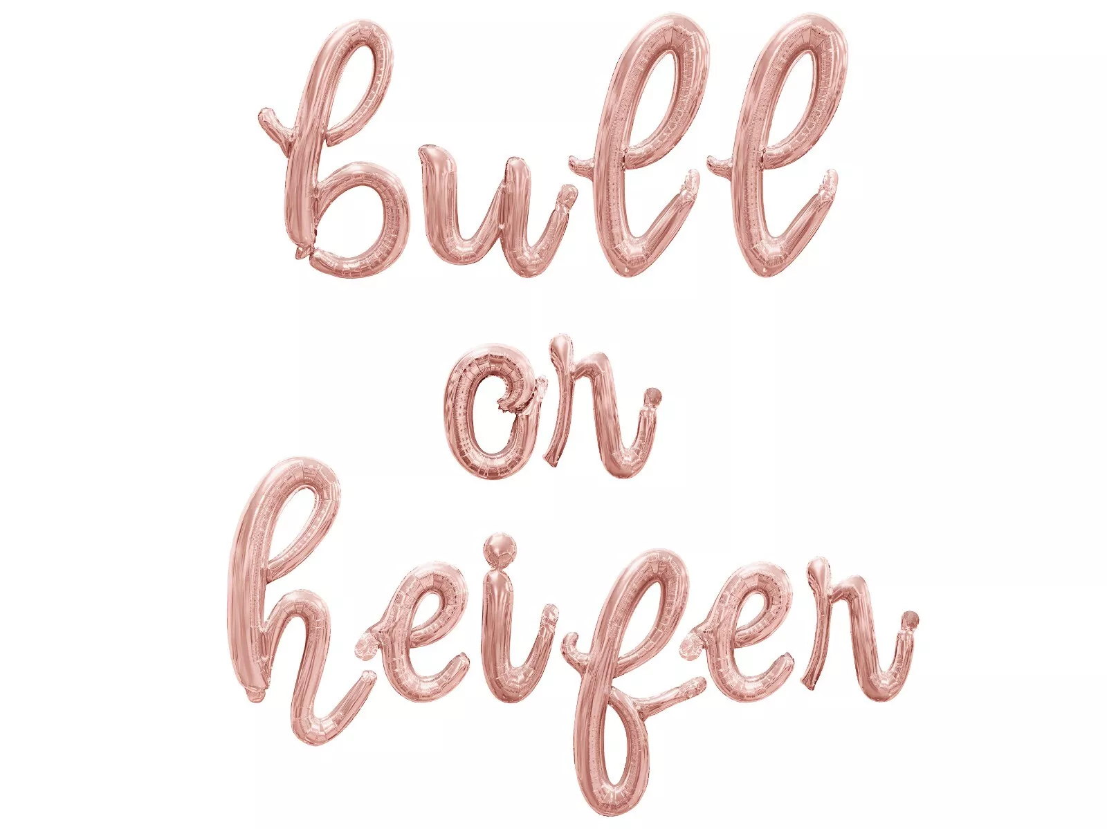 BULL OR HEIFER Cursive Letter Balloon Banner - Baby Shower Party ...