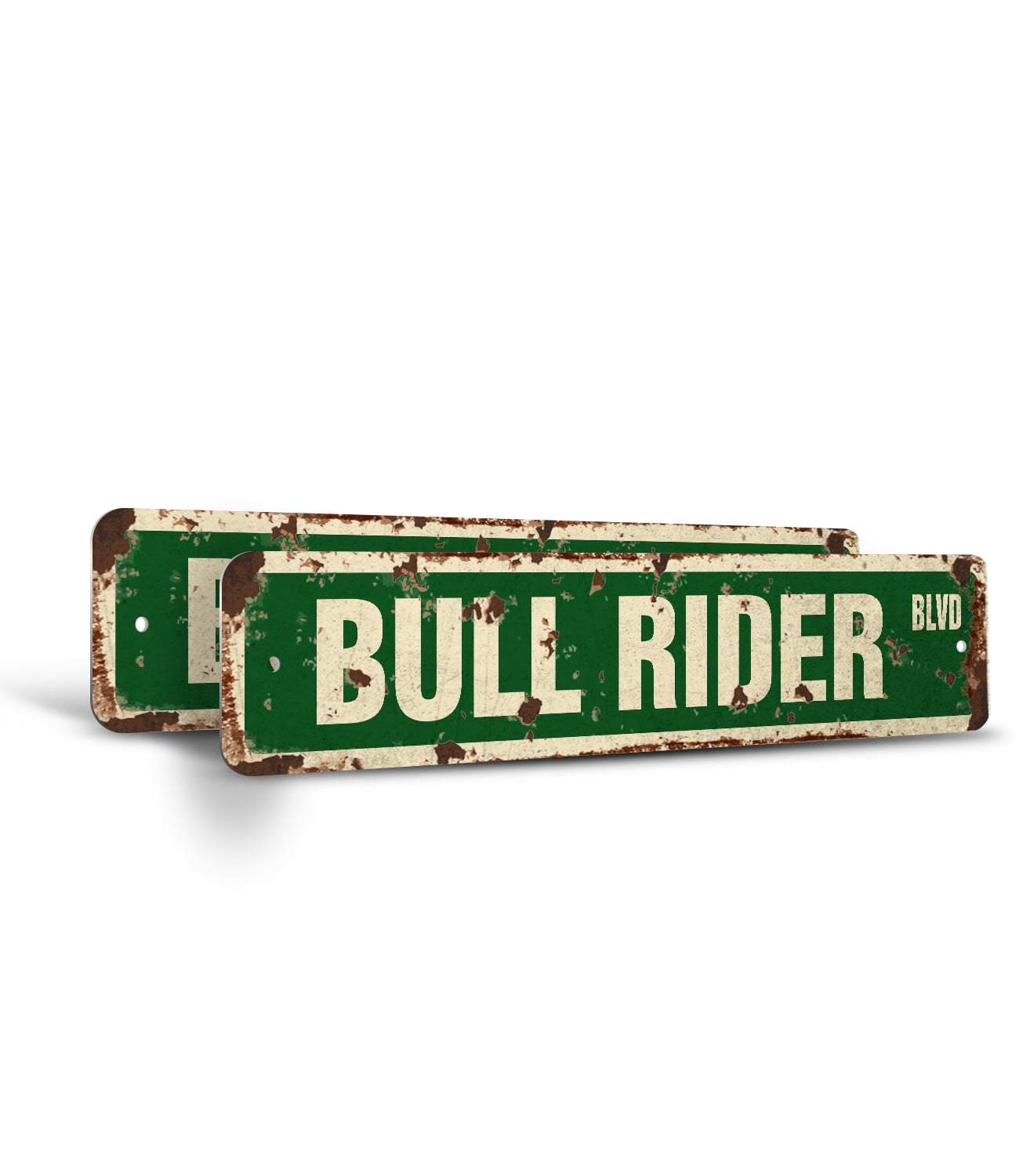BULL RIDER Vintage Style Rustic Street Sign – (2 Pack) Rodeo Cowboy ...