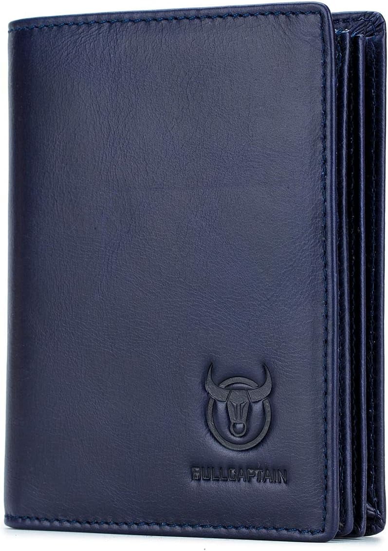 BULL CAPTAIN RFID Blocking Men's Classic Large Capacity Bifold Wallet ...