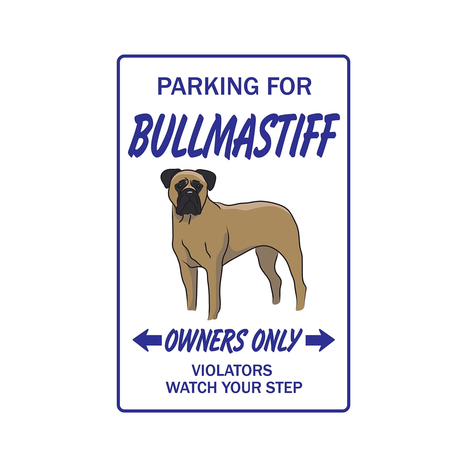 BULLMASTIFF Aluminum Sign dog pet parking road Aluminum Signs animal ...