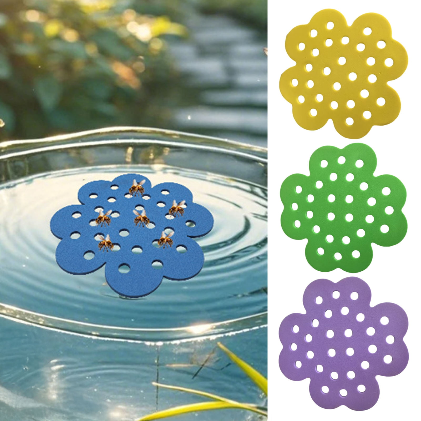 BULLPAW 1/4Pcs Floating Bee Island Bee Watering Station Bright Color ...
